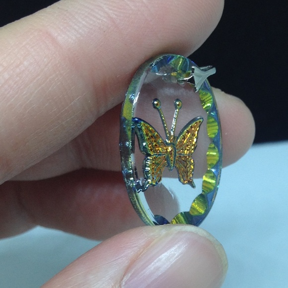 Jewelry | Vintage Glass Butterfly Pendant | Poshmark